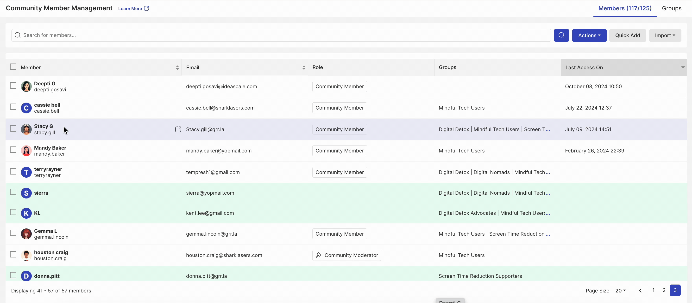 Community Member Management Dashboard